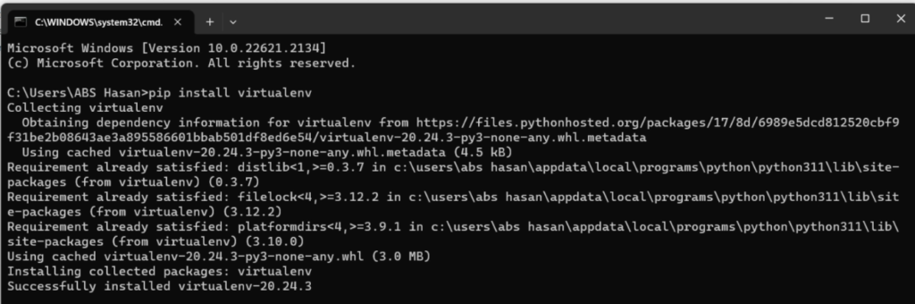 How To Create A Virtual Environment And Run A Simple Python Program Next Data Lab